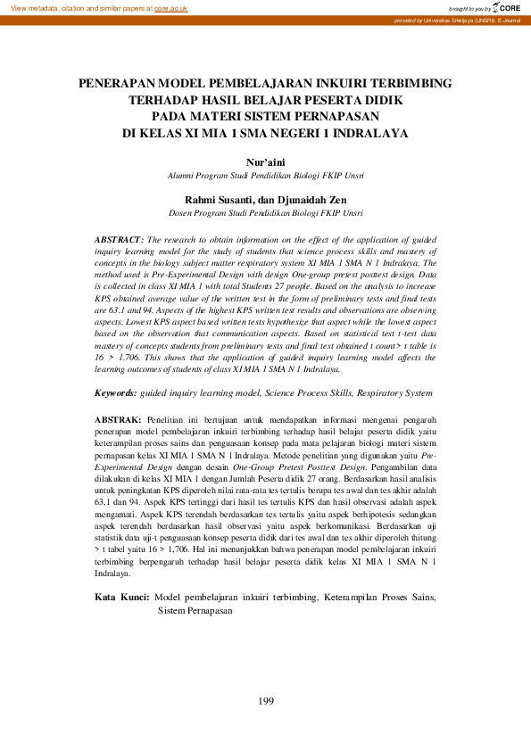 (PDF) Penerapan Model Pembelajaran Inkuiri Terbimbing Terhadap Hasil Belajar Peserta Didik Pada ...