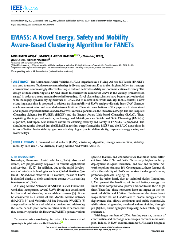 (PDF) EMASS: A Novel Energy, Safety and Mobility Aware-Based Clustering ...