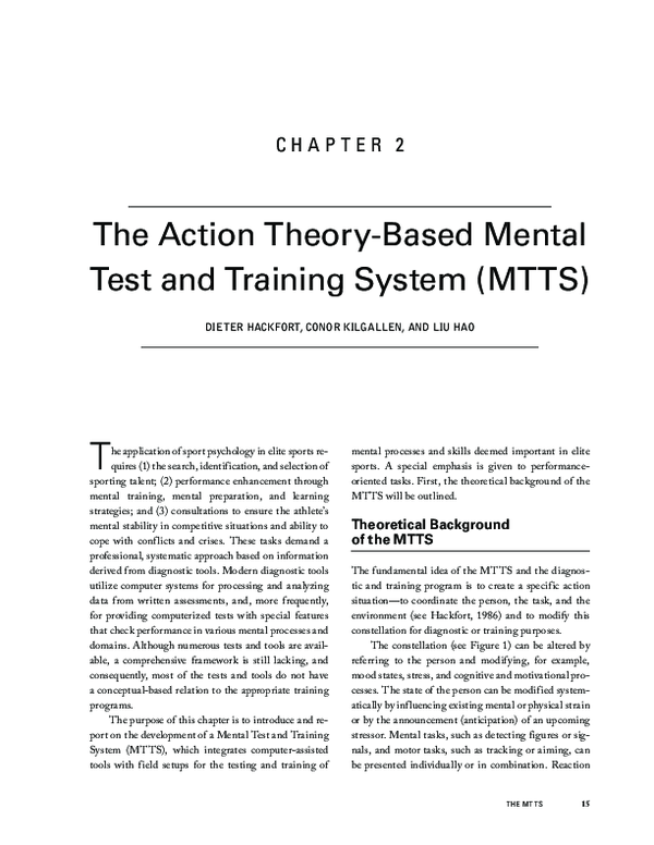(PDF) The Action Theory-Based Mental Test and Training System ( MTTS )