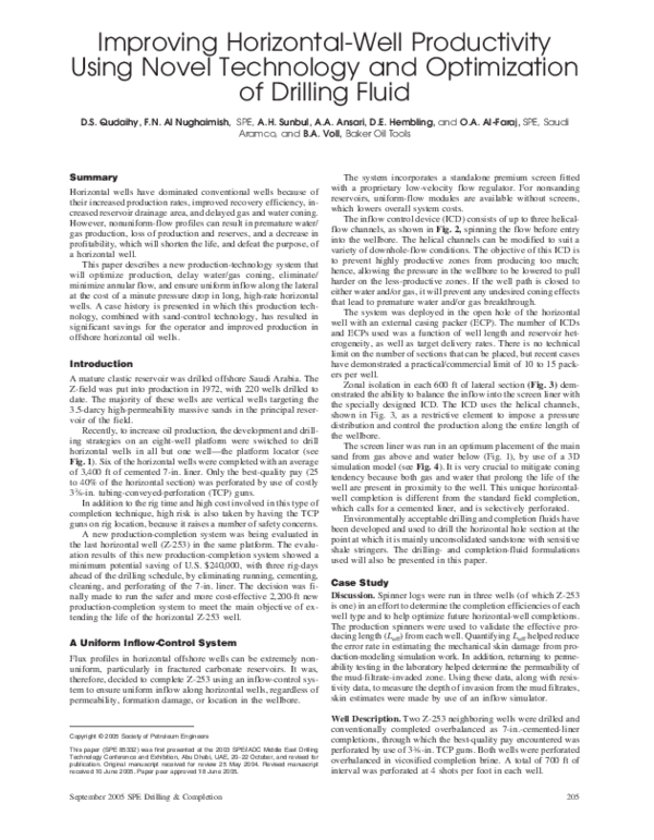 (PDF) Improving Horizontal Well Productivity Using Novel Technology and Optimization of Drilling ...