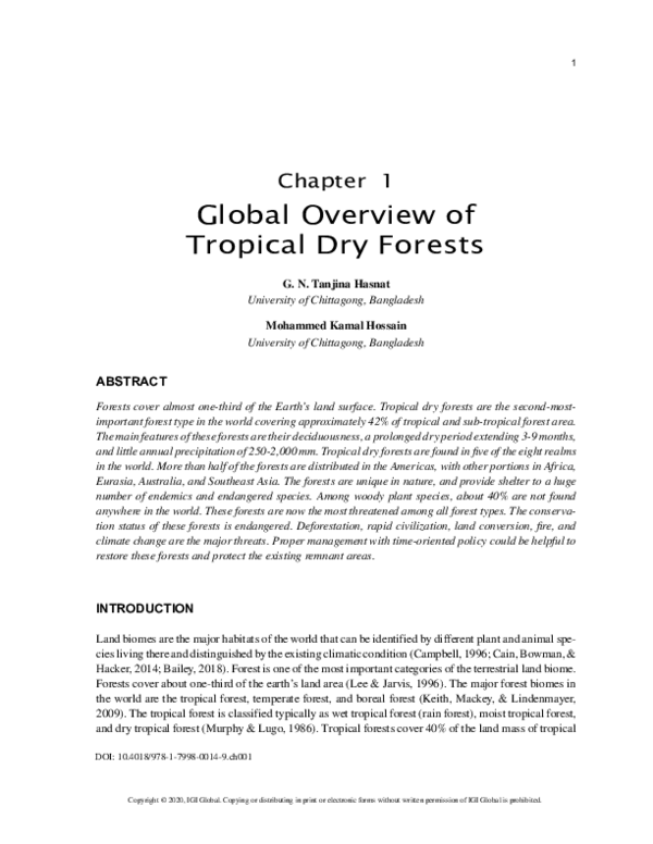(PDF) Global Overview of Tropical Dry Forests