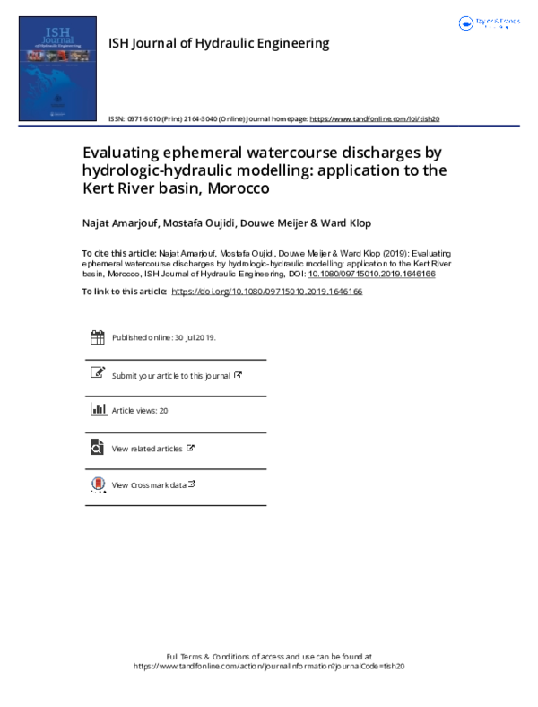 (PDF) Evaluating ephemeral watercourse discharges by hydrologic ...