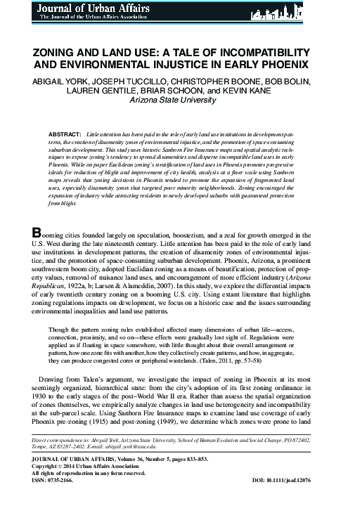 (PDF) Zoning and Land Use: A Tale of Incompatibility and Environmental ...