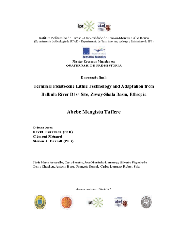 (PDF) Terminal pleistocene lithic technology and adaptation from ...