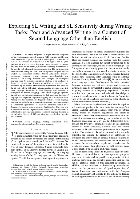 (PDF) Exploring SL Writing and SL Sensitivity during Writing Tasks ...