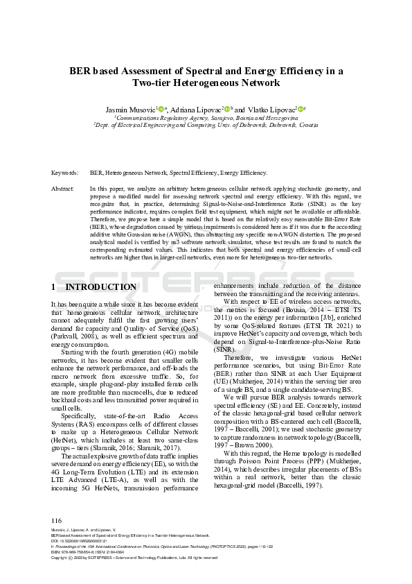 (PDF) BER based Assessment of Spectral and Energy Efficiency in a Two ...