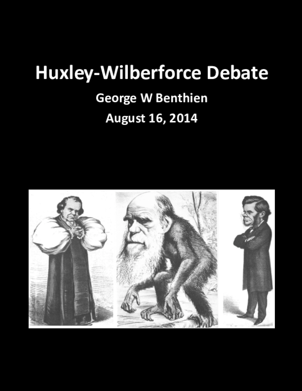 (PDF) Huxley-Wilberforce Debate