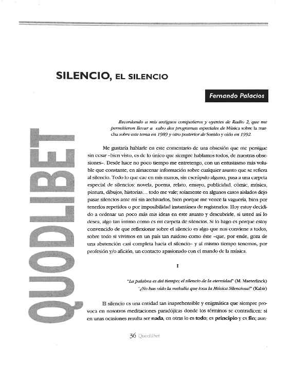 Pdf Silencio El Silencio