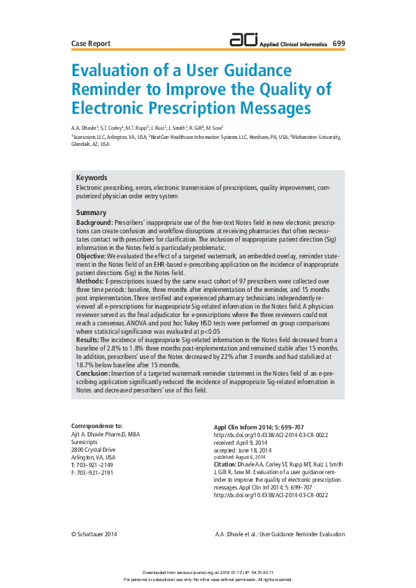 (PDF) Evaluation of a User Guidance Reminder to Improve the Quality of ...