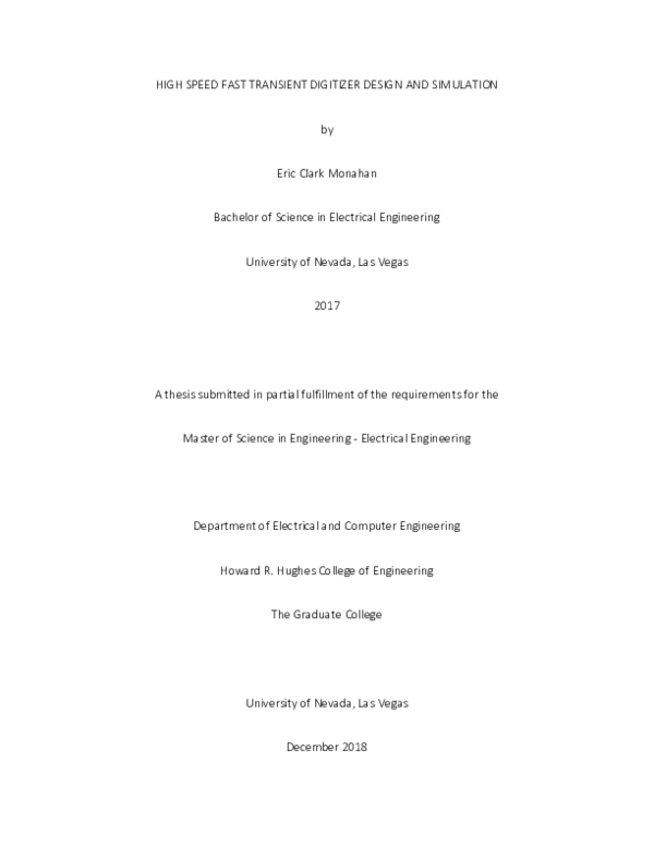 (PDF) High Speed Fast Transient Digitizer Design and Simulation