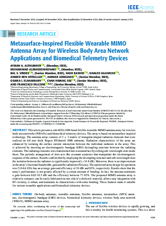 (PDF) Metasurface-Inspired Flexible Wearable MIMO Antenna Array for Wireless Body Area Network ...