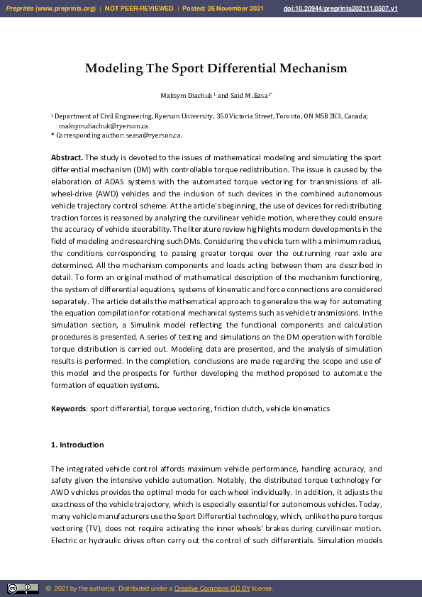 (PDF) Modeling The Sport Differential Mechanism