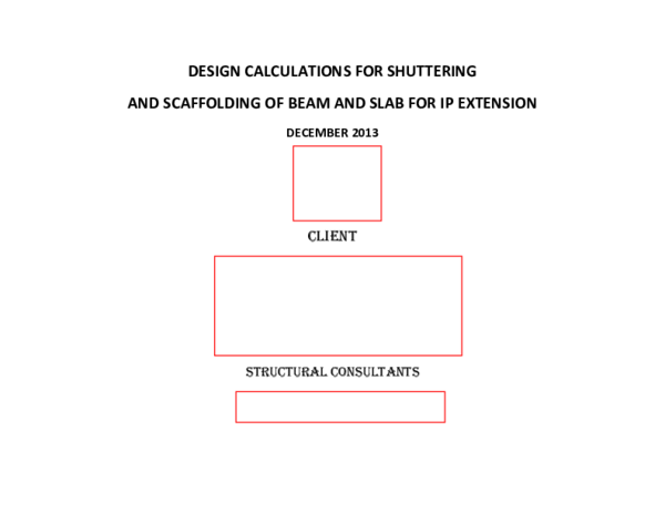 (PDF) Design Calculations of Shuttering and Scaffolding Cuplock System