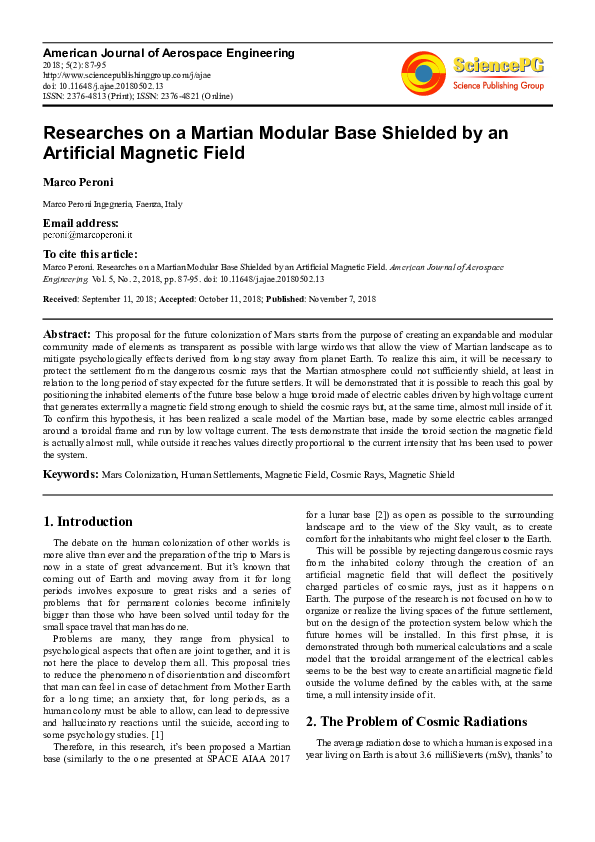 (PDF) Martian Modular Base