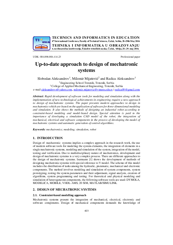 (PDF) Technics and Informatics in Education