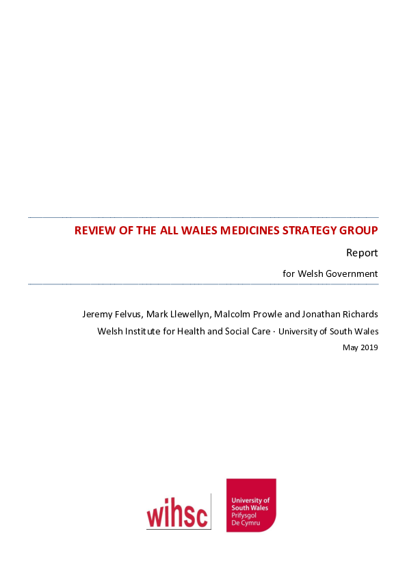 (PDF) Review of the All Wales Medicines Strategy Group
