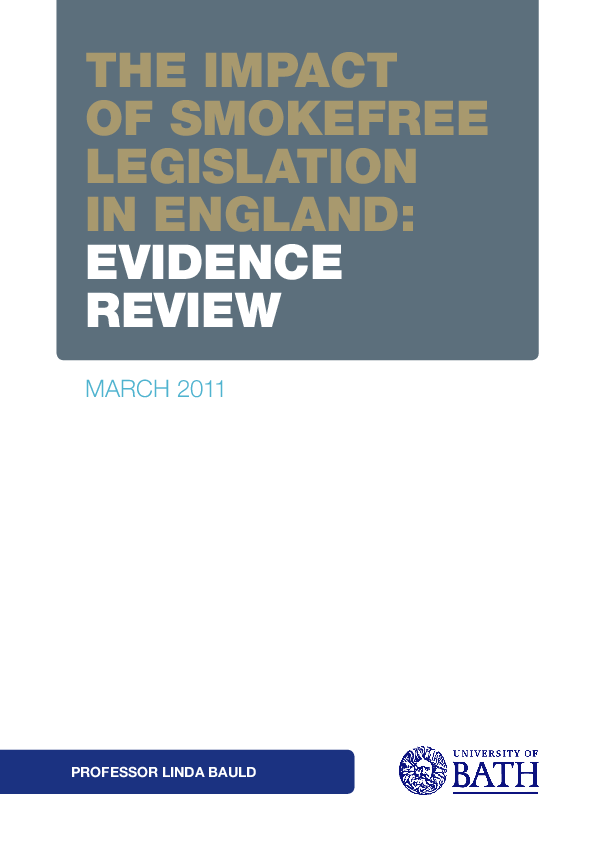 (PDF) The impacT of smokefree legislaTion in england : evidence review ...