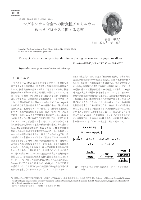 (PDF) Prospect of corrosion resistive aluminum plating process on ...