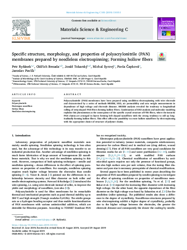 (PDF) Specific structure, morphology, and properties of ...