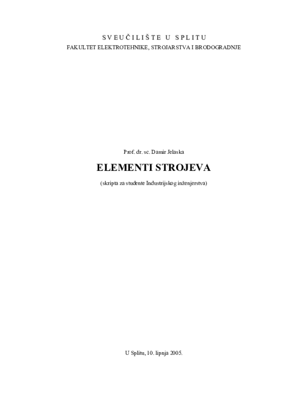 (PDF) Machine elements : Manual for Industrial engineering students