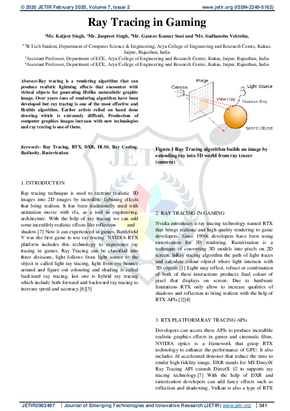 (PDF) Ray Tracing in Gaming