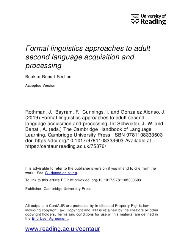 (PDF) The Cambridge Handbook of Language Learning