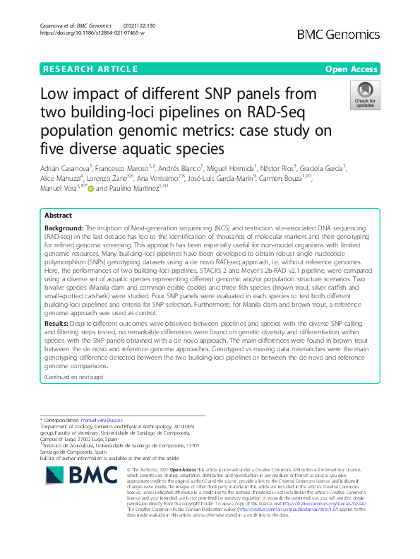 (PDF) Low impact of different SNP panels from two building-loci ...