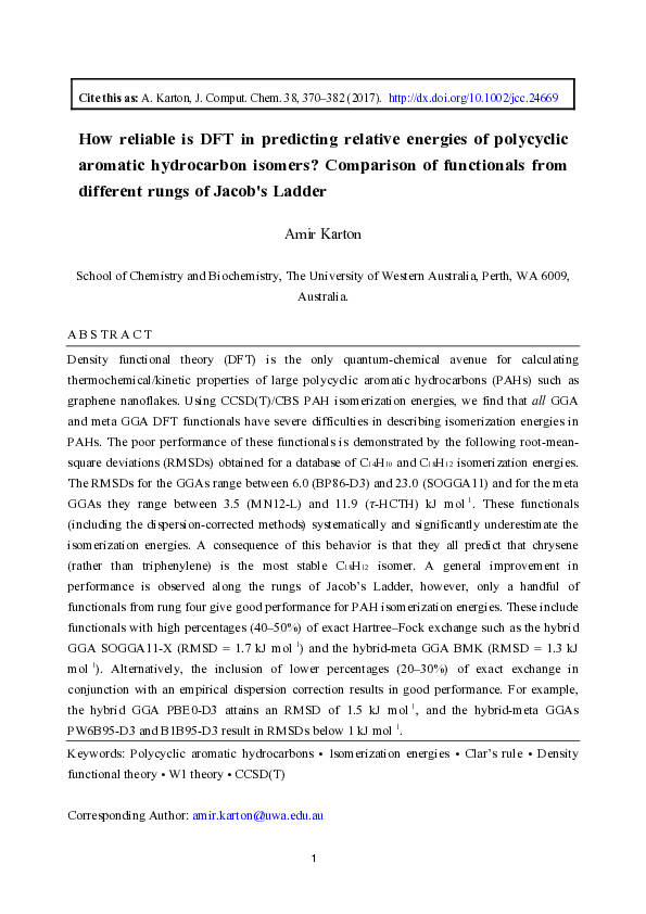 Pdf How Reliable Is Dft In Predicting Relative Energies Of Polycyclic Aromatic Hydrocarbon