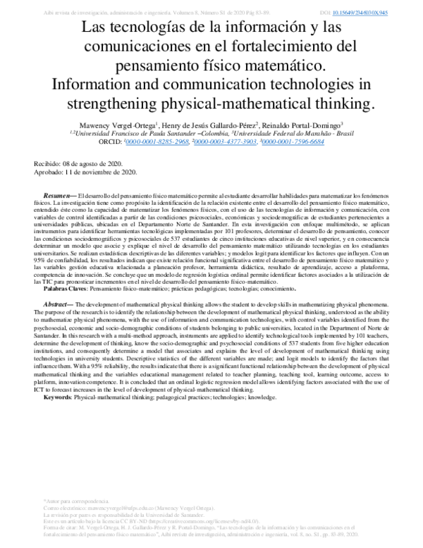 (PDF) Las tecnologías de la información y las comunicaciones en el fortalecimiento del ...