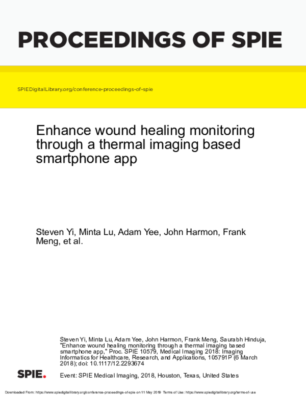 (PDF) Enhance wound healing monitoring through a thermal imaging based ...