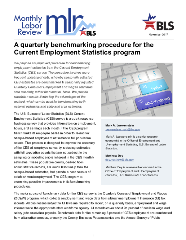 (PDF) A quarterly benchmarking procedure for the Current Employment ...