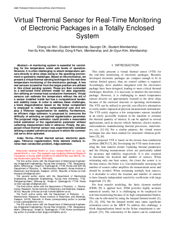 (PDF) Virtual Thermal Sensor for Real-Time Monitoring of Electronic ...