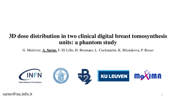 (PDF) [OA243] 3D Dose distribution in two clinical digital breast tomosynthesis units: A phantom ...