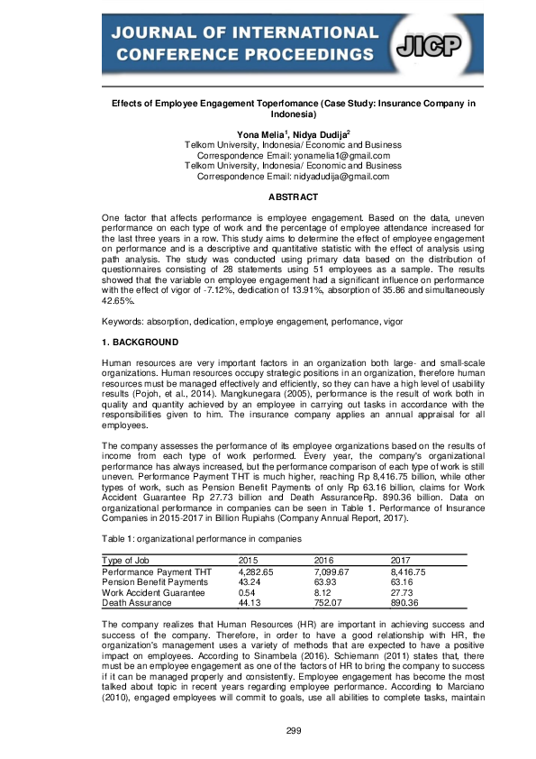 (PDF) Effects of Employee Engagement Toperfomance (Case Study ...