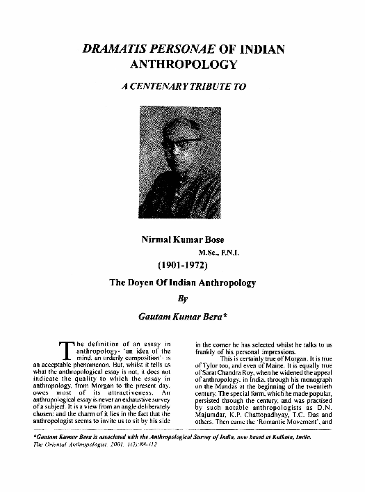 (PDF) Dramatis Personae of Indian Anthropology a Centenary Tribute to ...