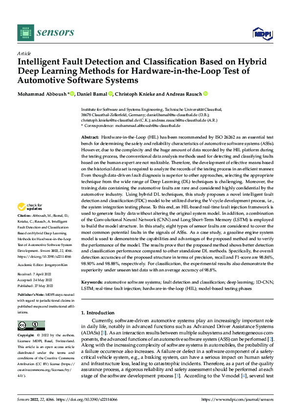 Pdf Intelligent Fault Detection And Classification Based On Hybrid