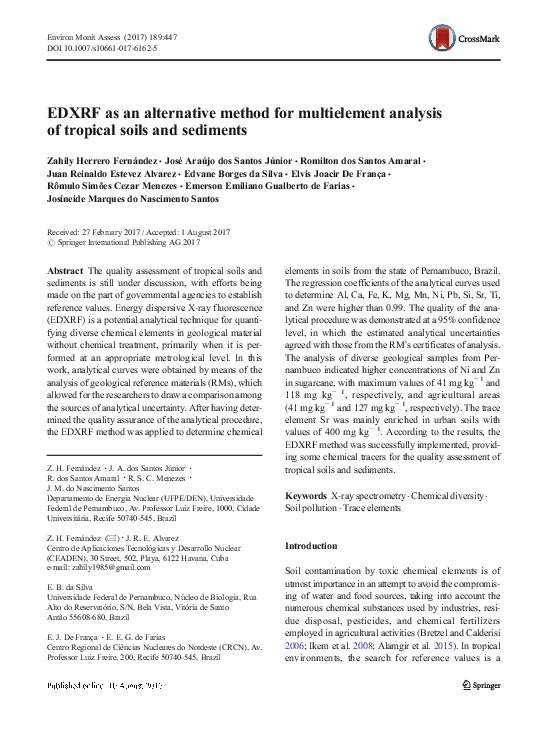 (PDF) EDXRF as an alternative method for multielement analysis of ...