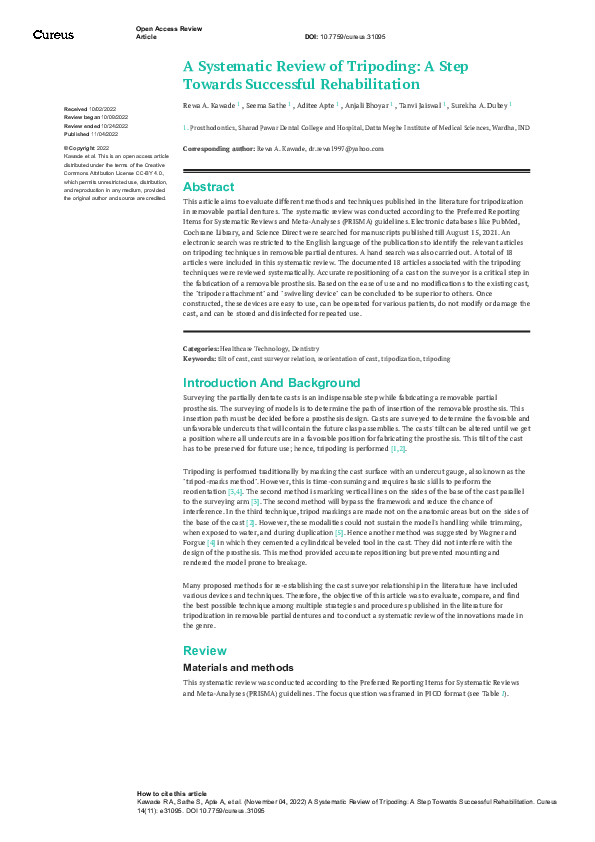 (PDF) A Systematic Review of Tripoding: A Step Towards Successful ...