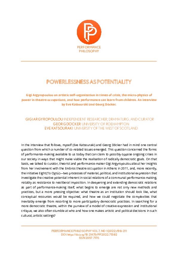 (PDF) Powerlessness as Potential | Eve Katsouraki - Academia.edu