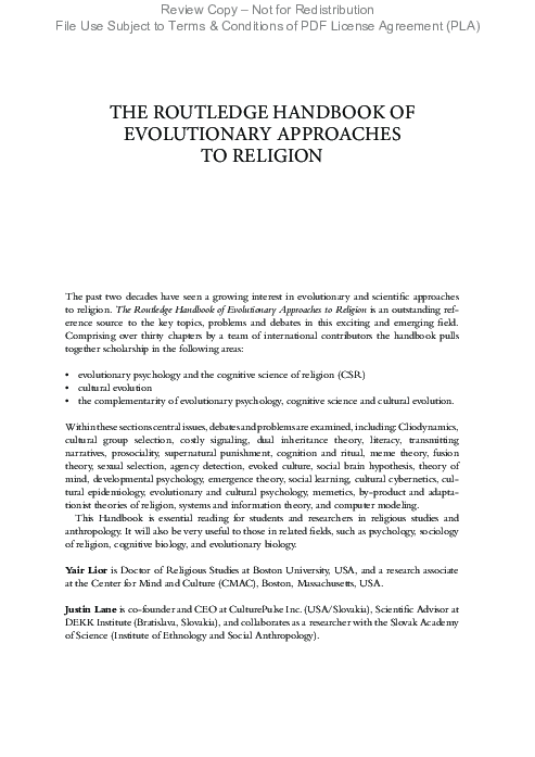 (PDF) Minimally Counterintuitive Concepts: A Unified Theory In the ...