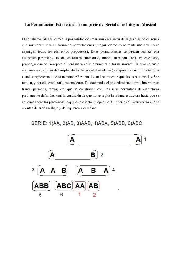 (PDF) La Permutación Estructural como parte del Serialismo Integral Musical