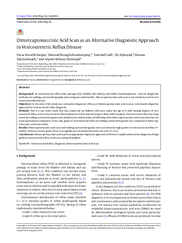 (PDF) Dimercaptosuccinic Acid Scan as an Alternative Diagnostic ...