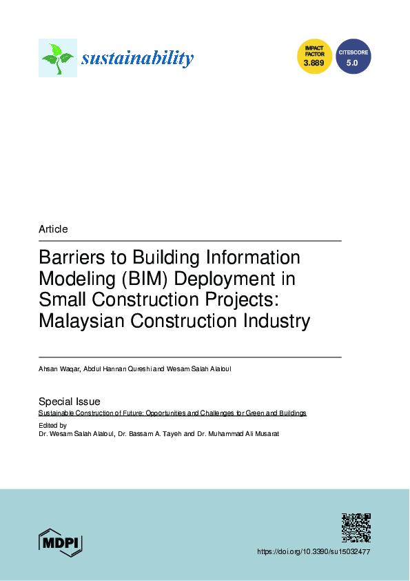 (PDF) Barriers to Building Information Modeling (BIM) Deployment in Small Construction Projects ...