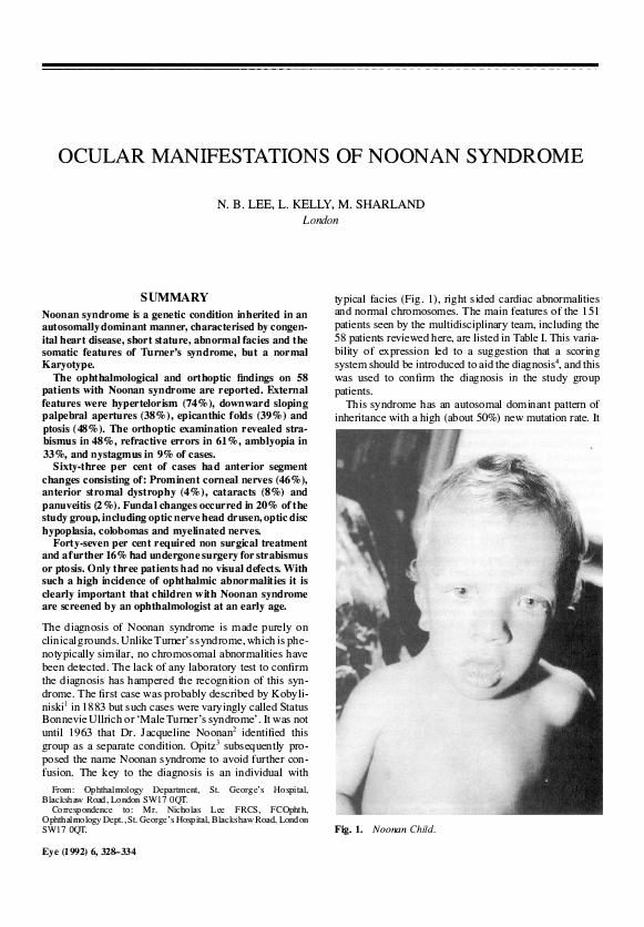 (PDF) Ocular manifestations of Noonan syndrome | alexandre pereira ...