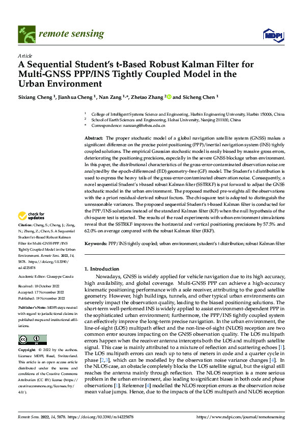 (PDF) A Sequential Student’s t-Based Robust Kalman Filter for Multi ...