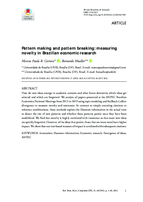 (PDF) Pattern making and pattern breaking