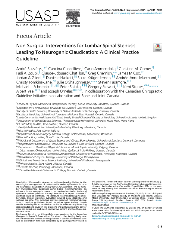 (PDF) Non-Surgical Interventions for Lumbar Spinal Stenosis Leading To ...