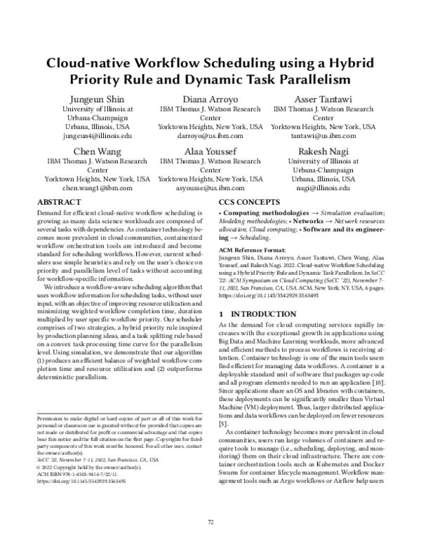 (PDF) Efficient Cloud Workflow Scheduling Algorithm