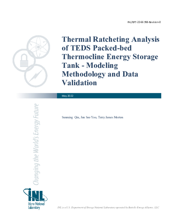 (PDF) Thermal Ratcheting Analysis of TEDS Packed-bed Thermocline Energy Storage Tank - Modeling ...