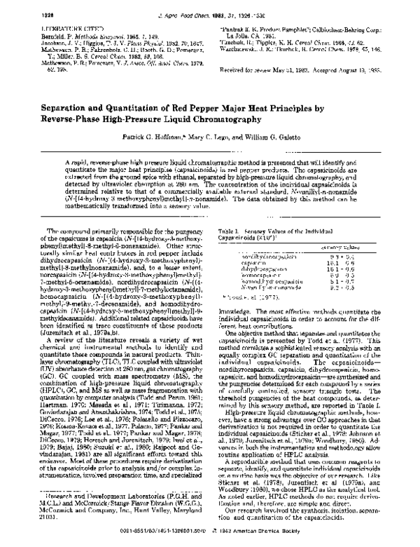 (PDF) Separation and quantitation of red pepper major heat principles ...